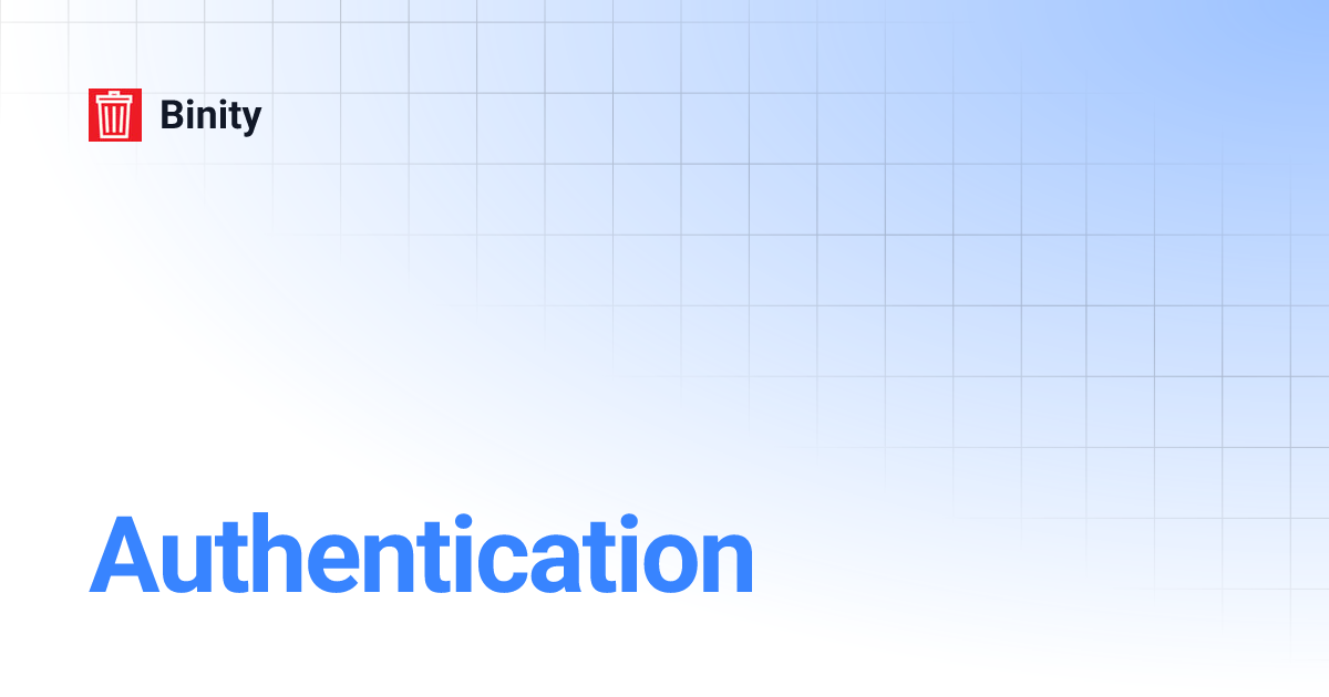 Authentication | Binity